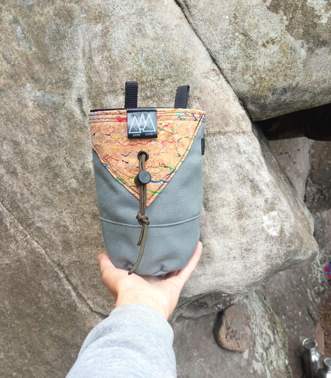 Handmade Chalk Bag: Eco Cork & Canvas Boulderbag. - Etsy