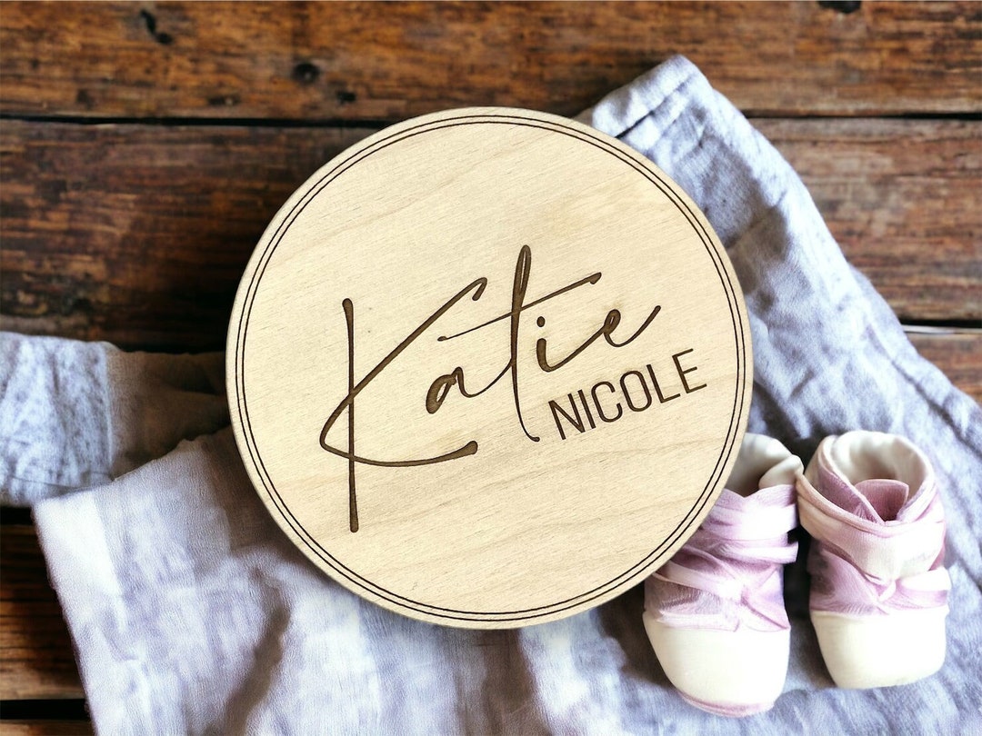 Newborn Sign, Baby Name Sign, Baby Wood Sign, Birth Announcement ...