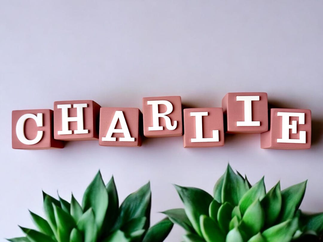 Personalized Wood Name Blocks, Painted Baby Blocks, Black Nursery Decor ...