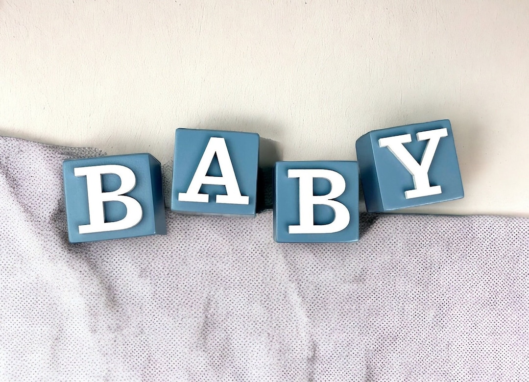 Personalized Wood Name Blocks, Painted Baby Blocks, Black Nursery Decor ...