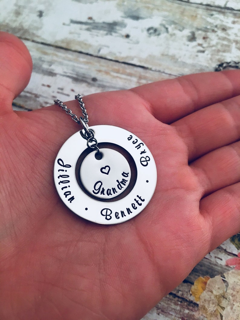Hand Stamped Jewelry Personalized Necklace Personalized | Etsy