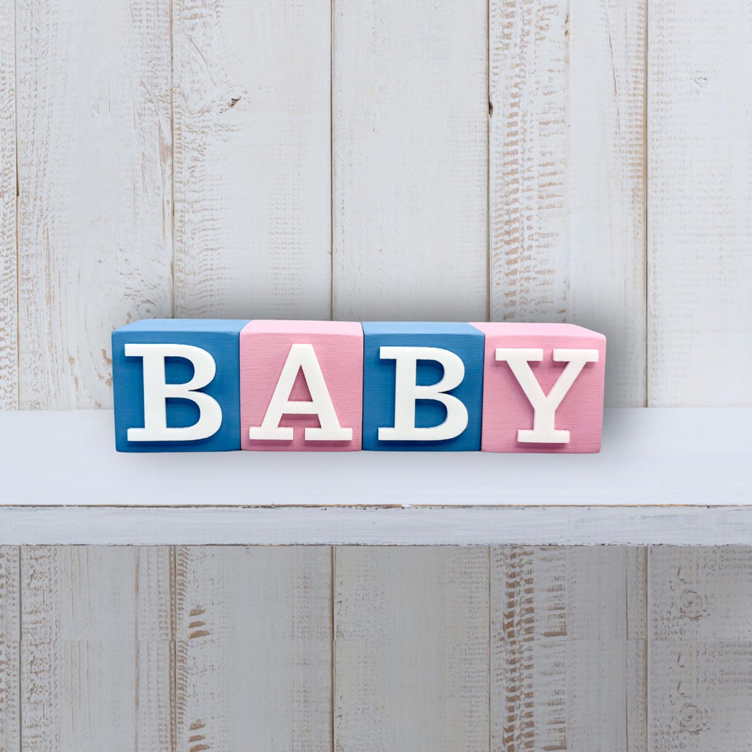 Personalized Wood Name Blocks, Painted Baby Blocks, Black Nursery Decor ...
