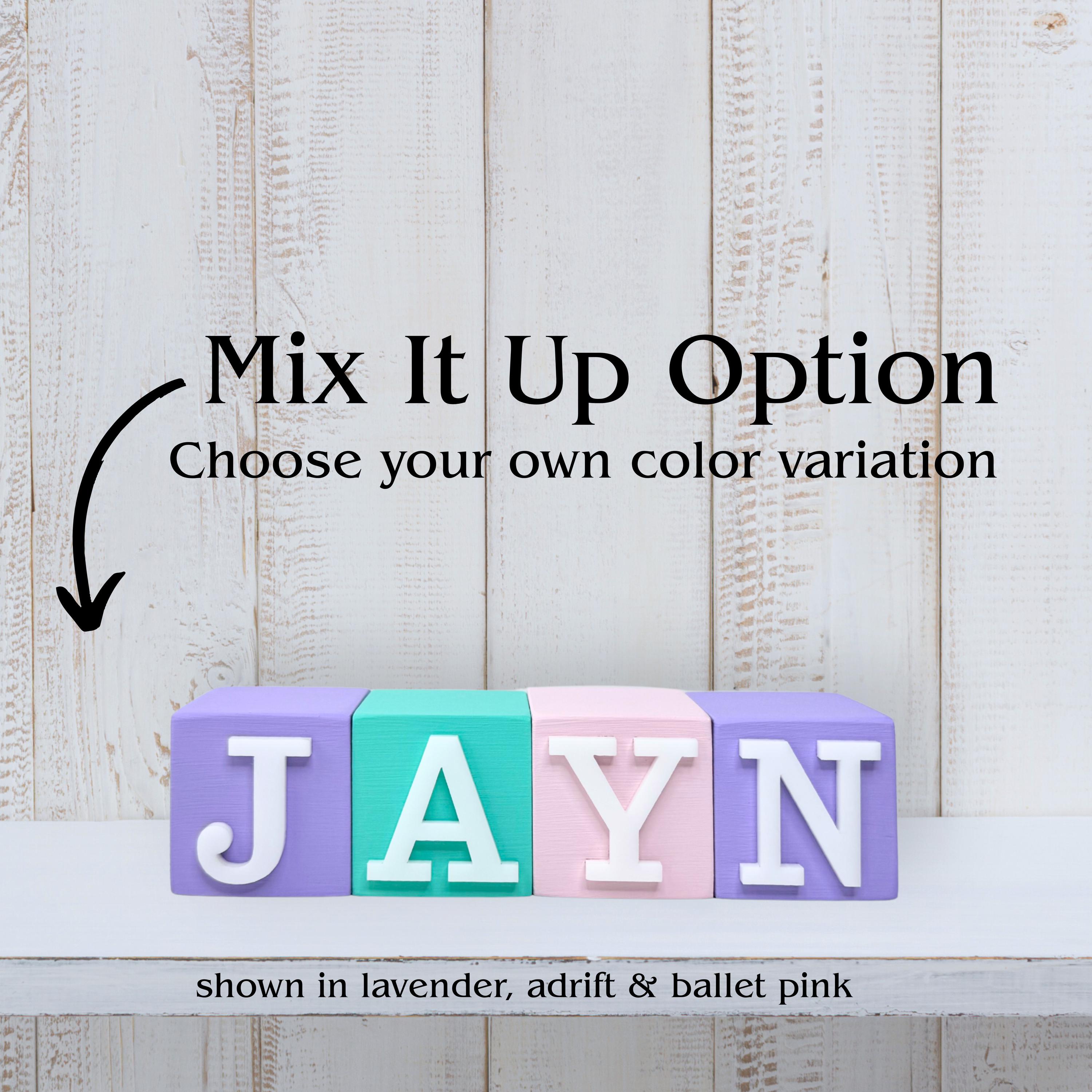 Personalized Wood Name Blocks, Painted Baby Blocks, Black Nursery Decor ...