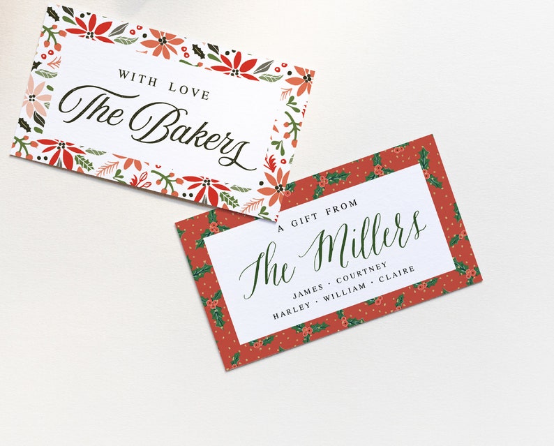 Custom Personalized Gift Tags Holiday Gift Tags Family | Etsy