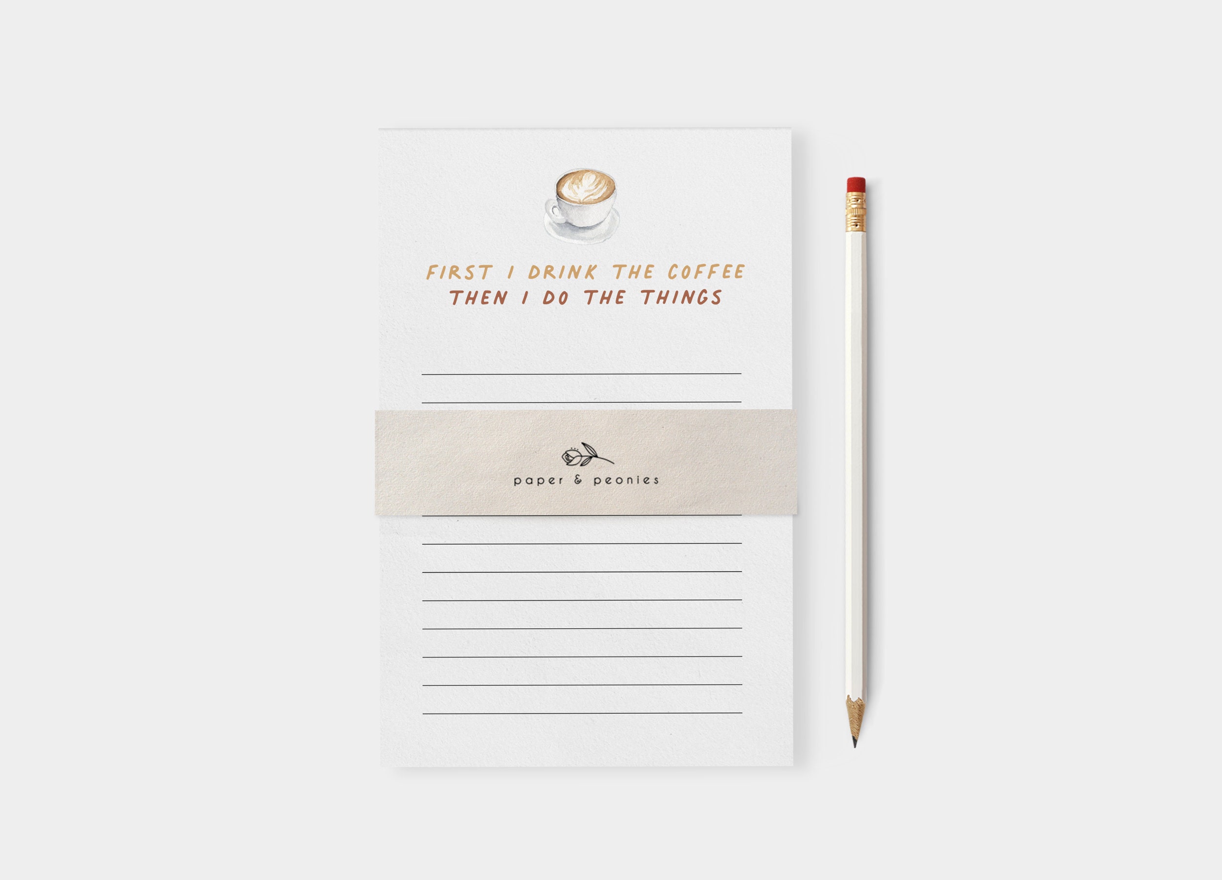 Funny Coffee Notepad Coffee Latte Notepad Coffee Lover | Etsy