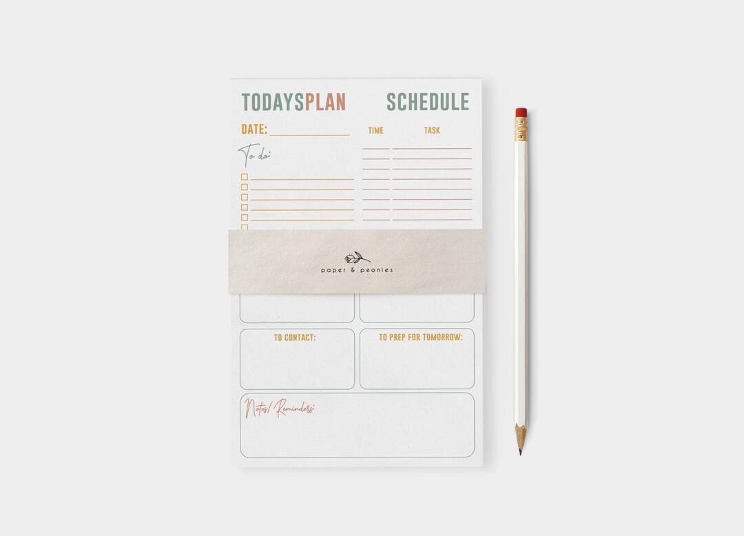 Teacher Daily Planner Notepad | Tearaway Notepad | Teacher Organization ...