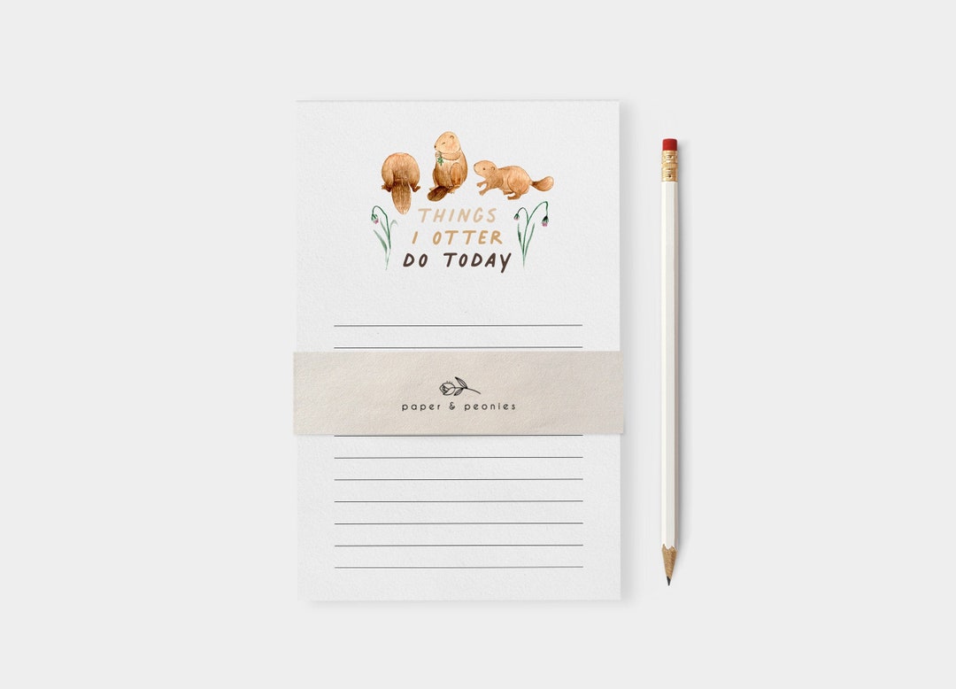 Funny Notepad | to Do List Notepad | Funny Animal Notepad | Otter ...