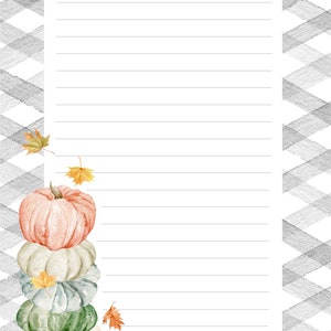 Fall Pumpkin Stack Notepad Autumn Notepad Seasonal Notepad Notepad Gift ...
