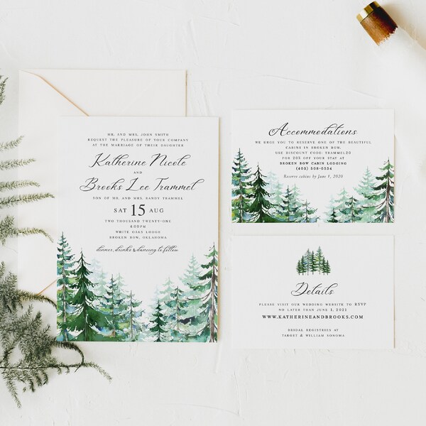 Tree Wedding Invite - Etsy