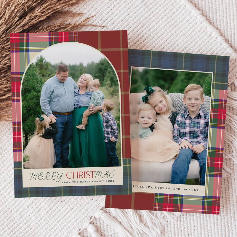 Christmas Card Template - Etsy
