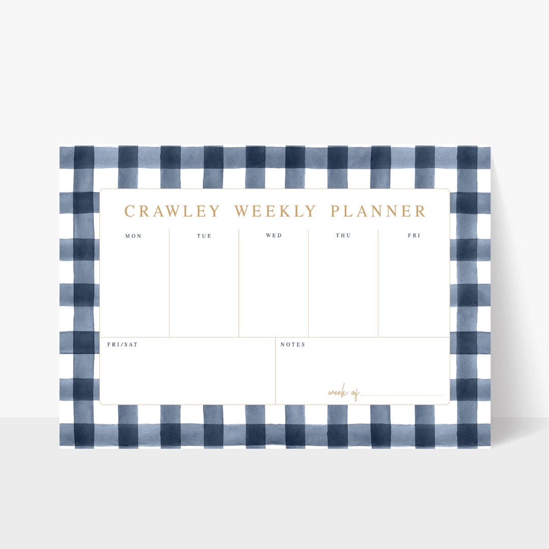 Custom Weekly Planner Notepad Personalized Planner Weekly - Etsy