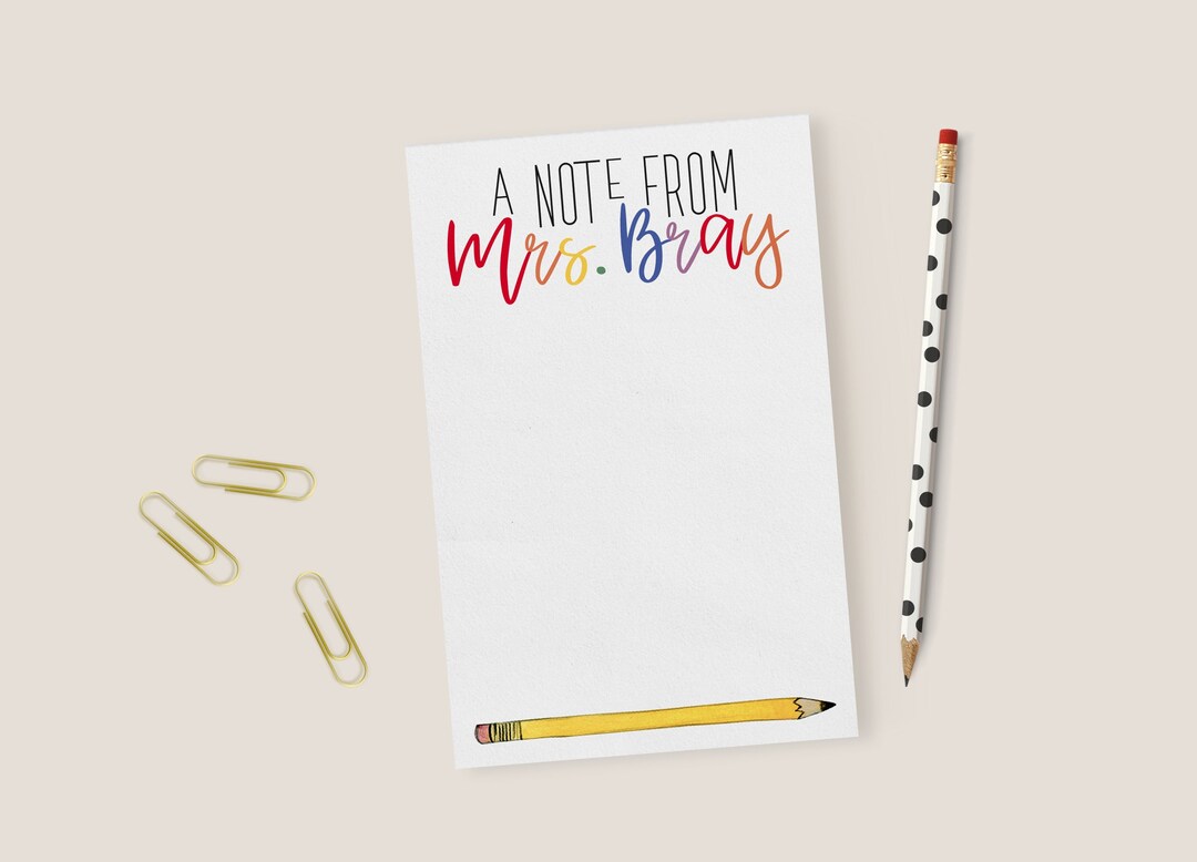 Custom Teacher Notepad | Personalized Notepad | Teacher Gift ...