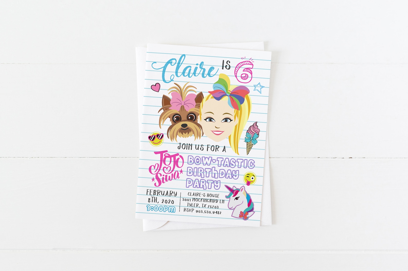 Jojo Siwa Birthday Invitation Jo Jo Siwa Birthday Jojo | Etsy