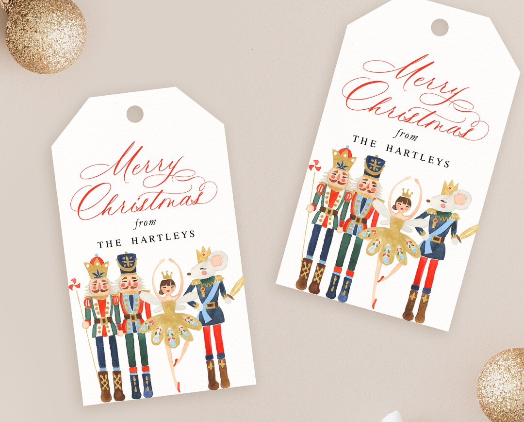 NUTCRACKER Holiday Tags the Nutcracker Christmas Tags Personalized Tags ...