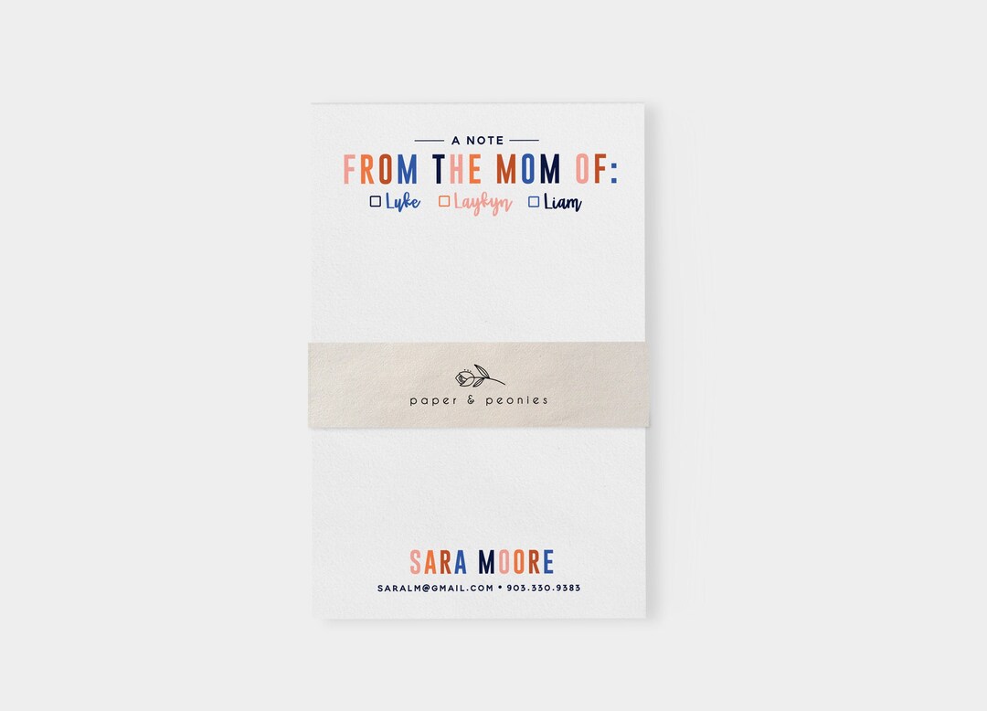 A Note From Home Notepad | Note From Mom | School Notepad | Note to ...