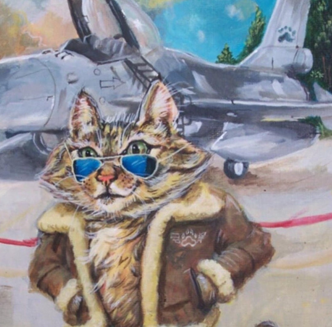 Tom Cat Pilot Poster Print - Etsy