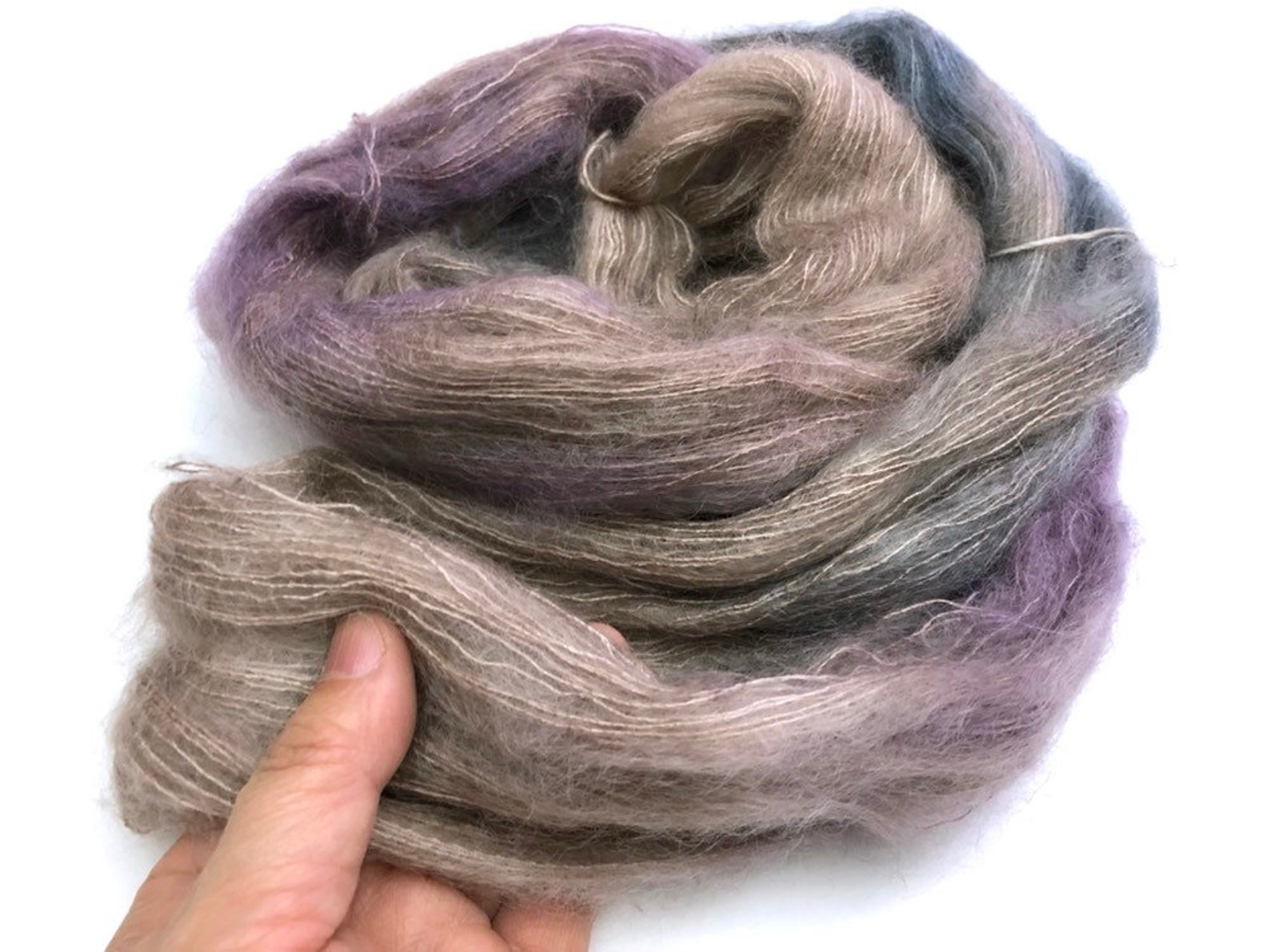 Brushed Kid Mohair Silk Yarn Lace Weight Variegated Mohair - Etsy