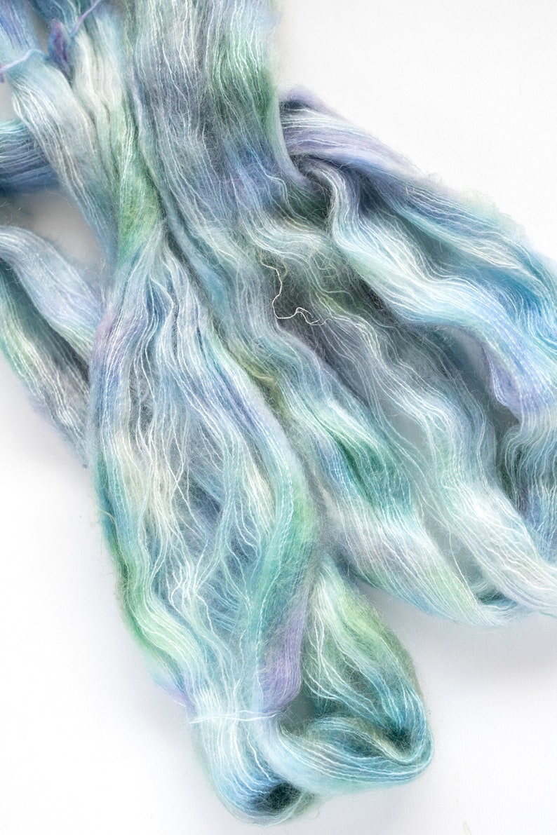 Brushed Kid Mohair Silk Yarn Lace Weight Variegated Mohair | Etsy