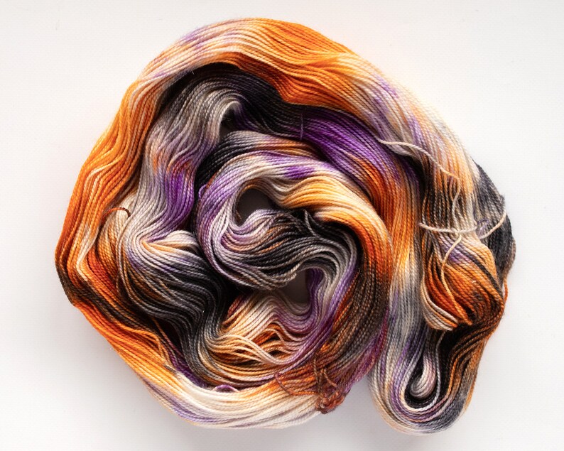 Hand Dyed Sparkle Yarn Variegated Hand Dyed Yarn in Black | Etsy