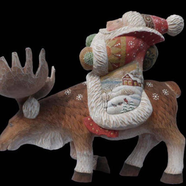 Hand Carved Santa - Etsy