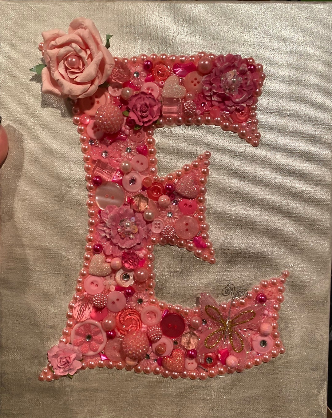 Custom Letter Button Art - Etsy