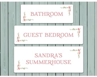 ROOM DOOR SIGNS or Add Your Own Text to Metal Plaques: | Etsy