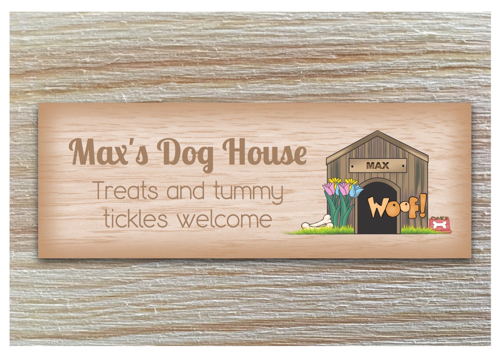 ANIMAL NAME SIGN Pet Personalised House, Cage or Kennel Metal Plaque ...