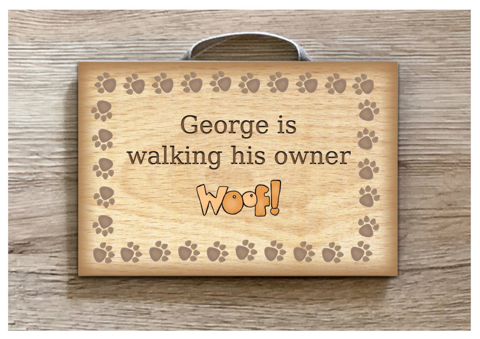 DOG WALKING Rustic Sign: Custom-made Personalised Wooden - Etsy Norway