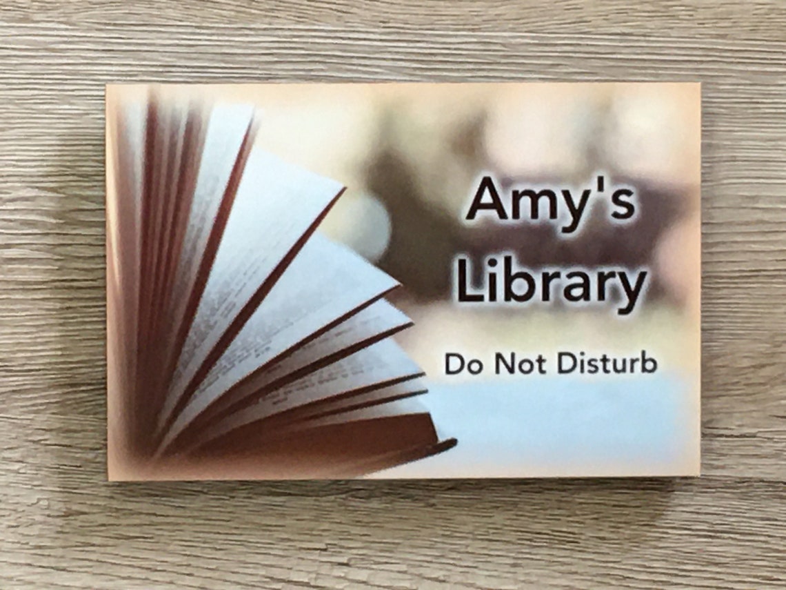 Reading Book Sign: Personalised Custom-made Door Plaque in - Etsy