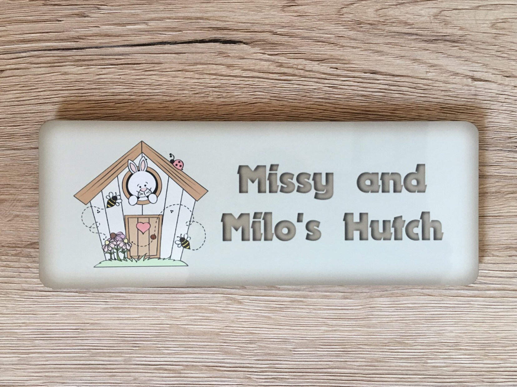RABBIT HUTCH SIGNS: Pink Blue Green Purple or Cream Metal - Etsy UK