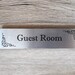 FLOURISH ROOM SIGNS in Brushed Silver, Gold or White Metal: Bathroom ...