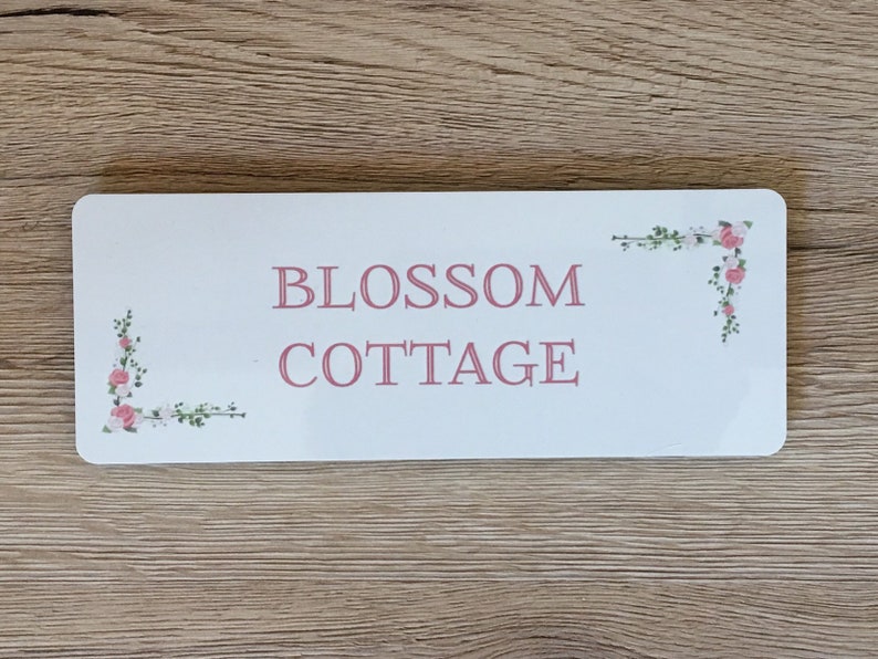 ROSEBUD ROOM or Door Sign: Cottage Chic Floral Design With Add | Etsy
