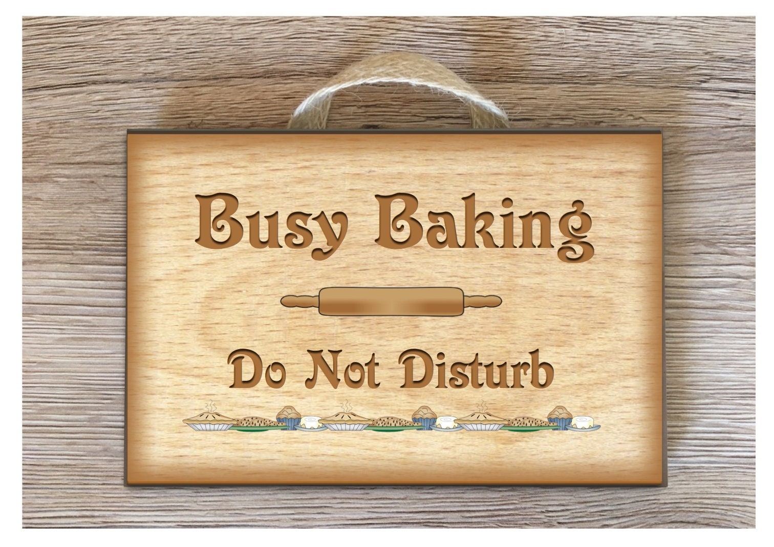 PERSONALISED KITCHEN SIGN: Busy Baking Custom-made Hanging - Etsy UK