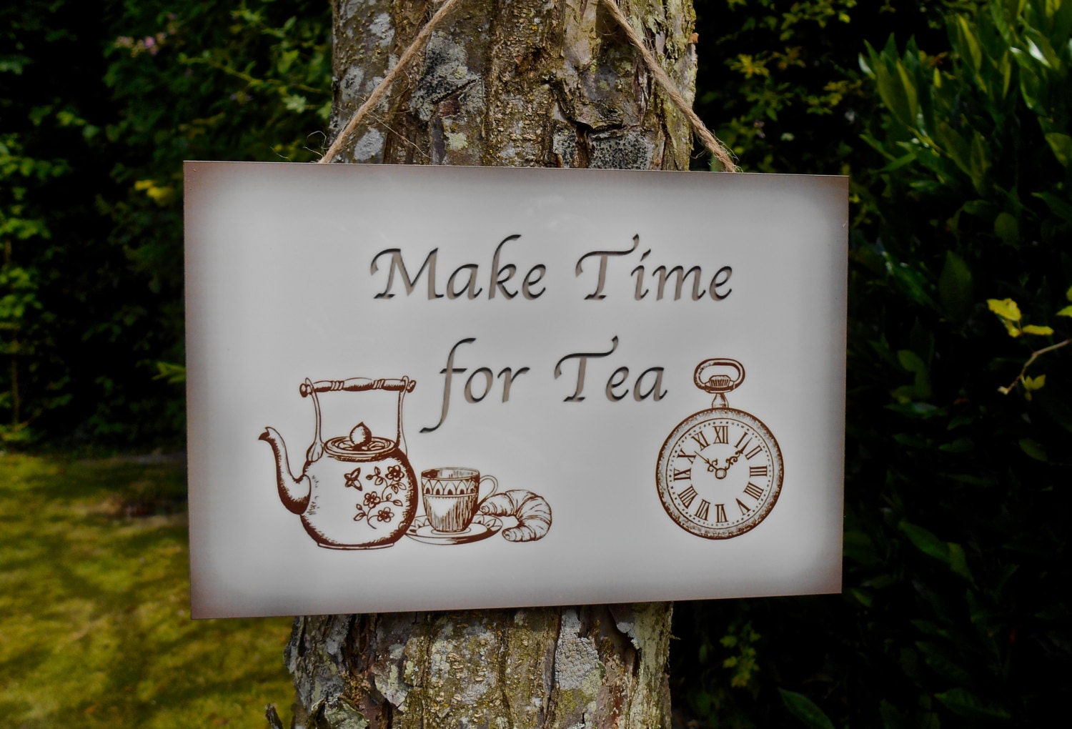 Make Time for Tea: Rustic Metal or Wood Sign | Etsy UK