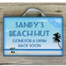 ADD TEXT to Beach Personalised Custom Made Sign Door Plaque in Metal or ...