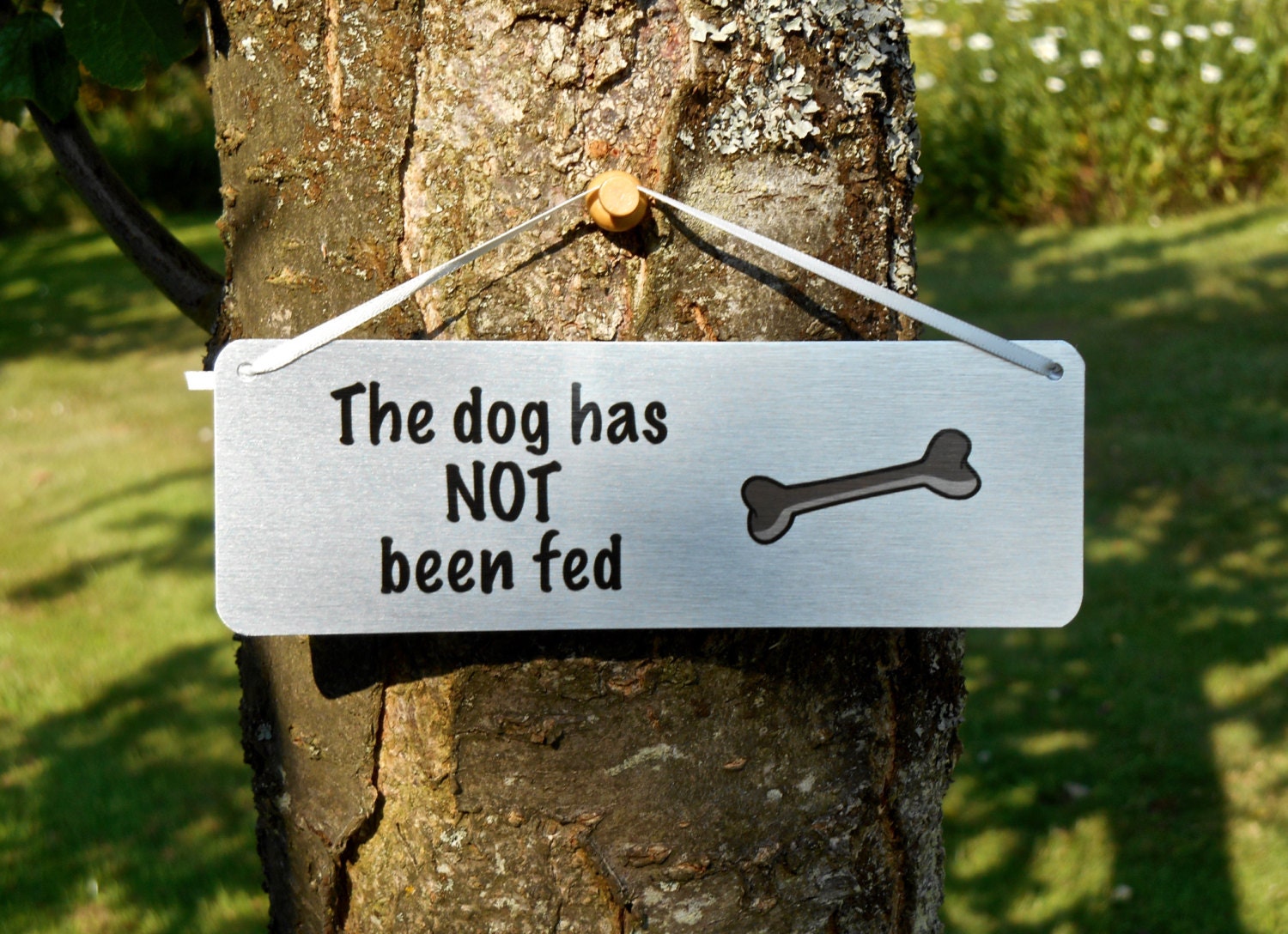 The Dog has been Fed Reminder: Personalised Reversible | Etsy