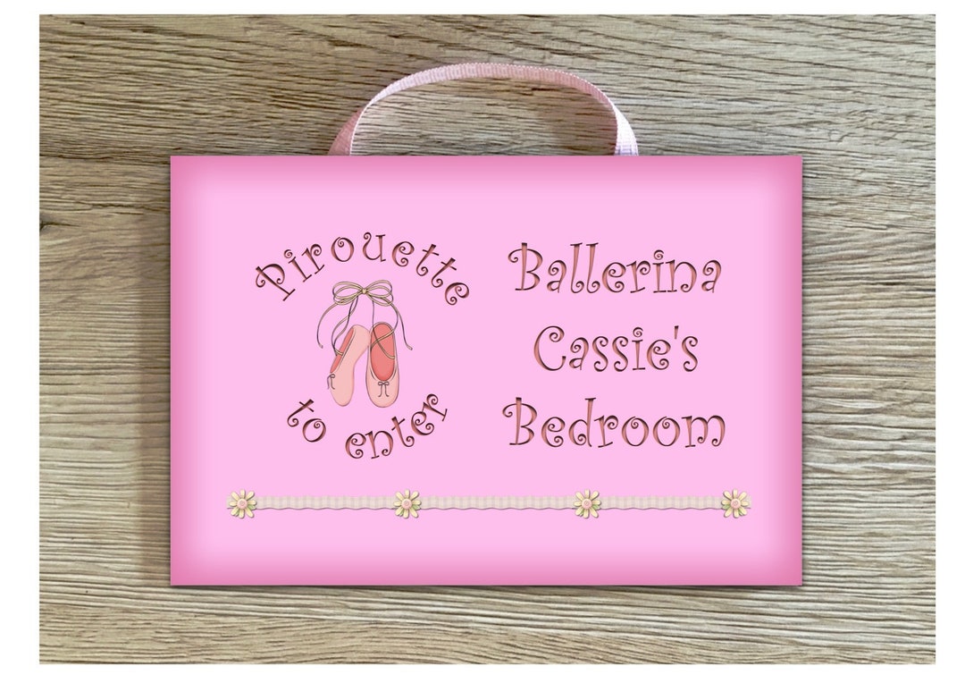 BALLET Personalised Children's Room Sign Bedroom Door Plaque - Etsy UK