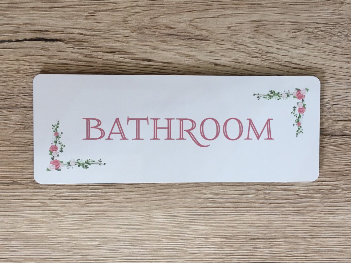 ROSEBUD ROOM or Door Sign: Cottage Chic Floral Design With Add Your Own ...