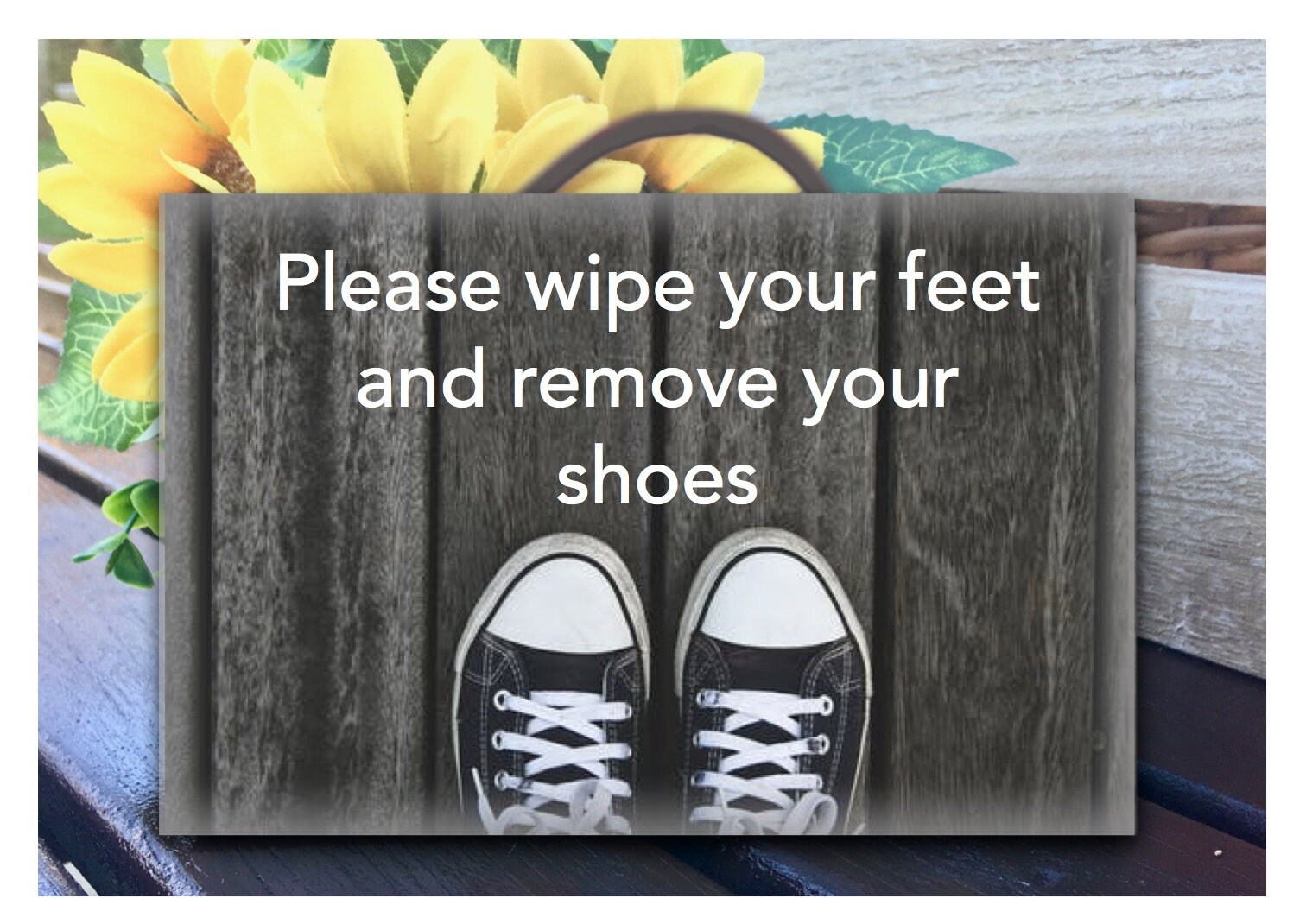 PLEASE REMOVE SHOES Wipe Feet Grey Wood Effect Sign in Metal - Etsy UK