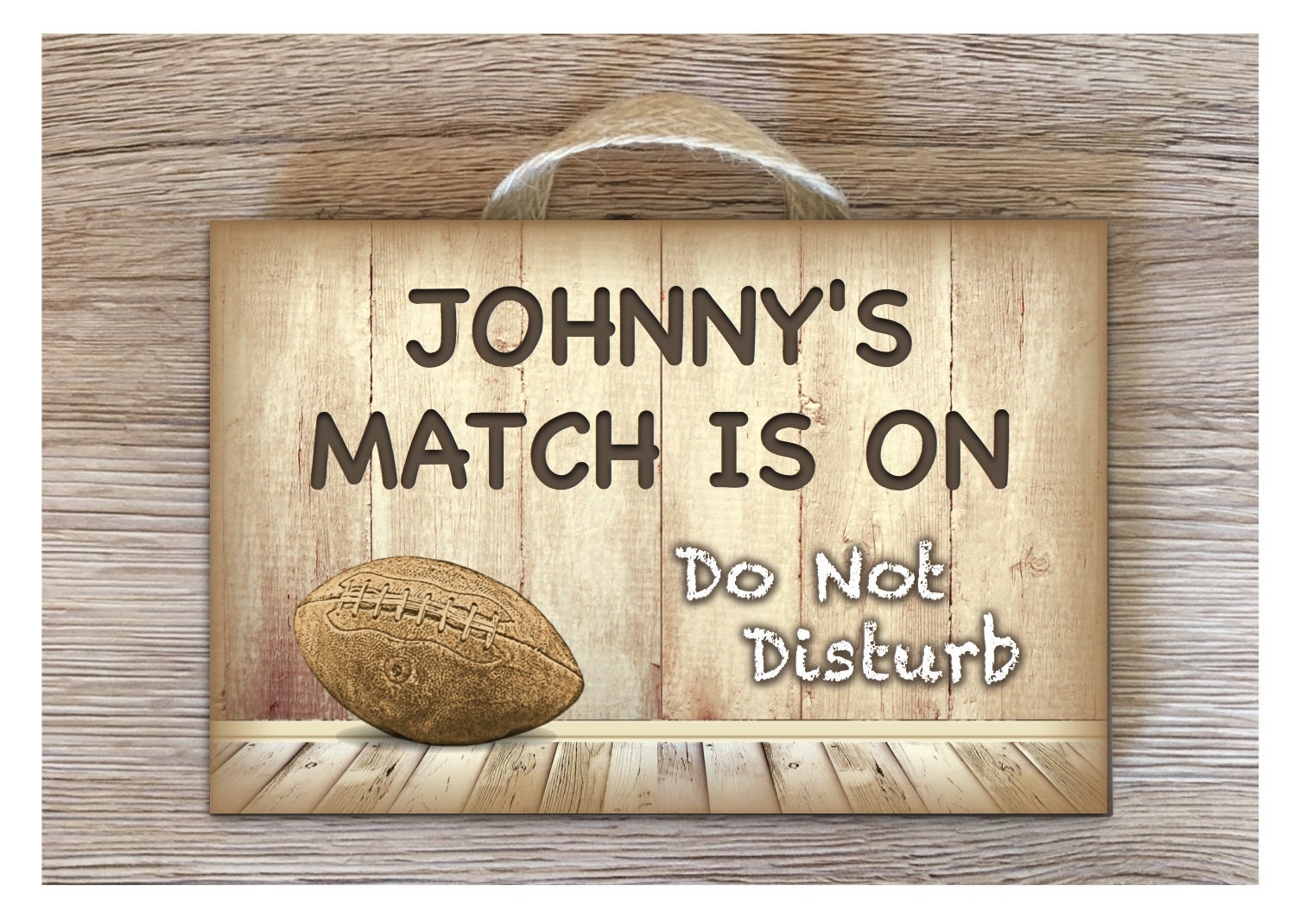 RUGBY SIGN: Match is on or Add Own Text to Personalised Custom-made ...