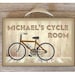 GONE CYCLING Rustic Sign: Custom-made Personalised Wooden Hanging ...