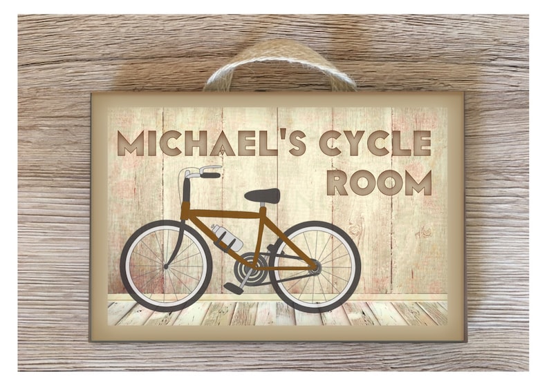 GONE CYCLING Rustic Sign: Custom-made Personalised Wooden Hanging ...