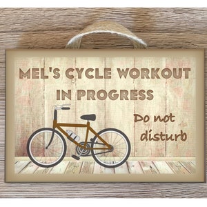 GONE CYCLING Rustic Sign: Custom-made Personalised Wooden Hanging ...