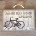 GONE CYCLING Rustic Sign: Custom-made Personalised Wooden Hanging ...