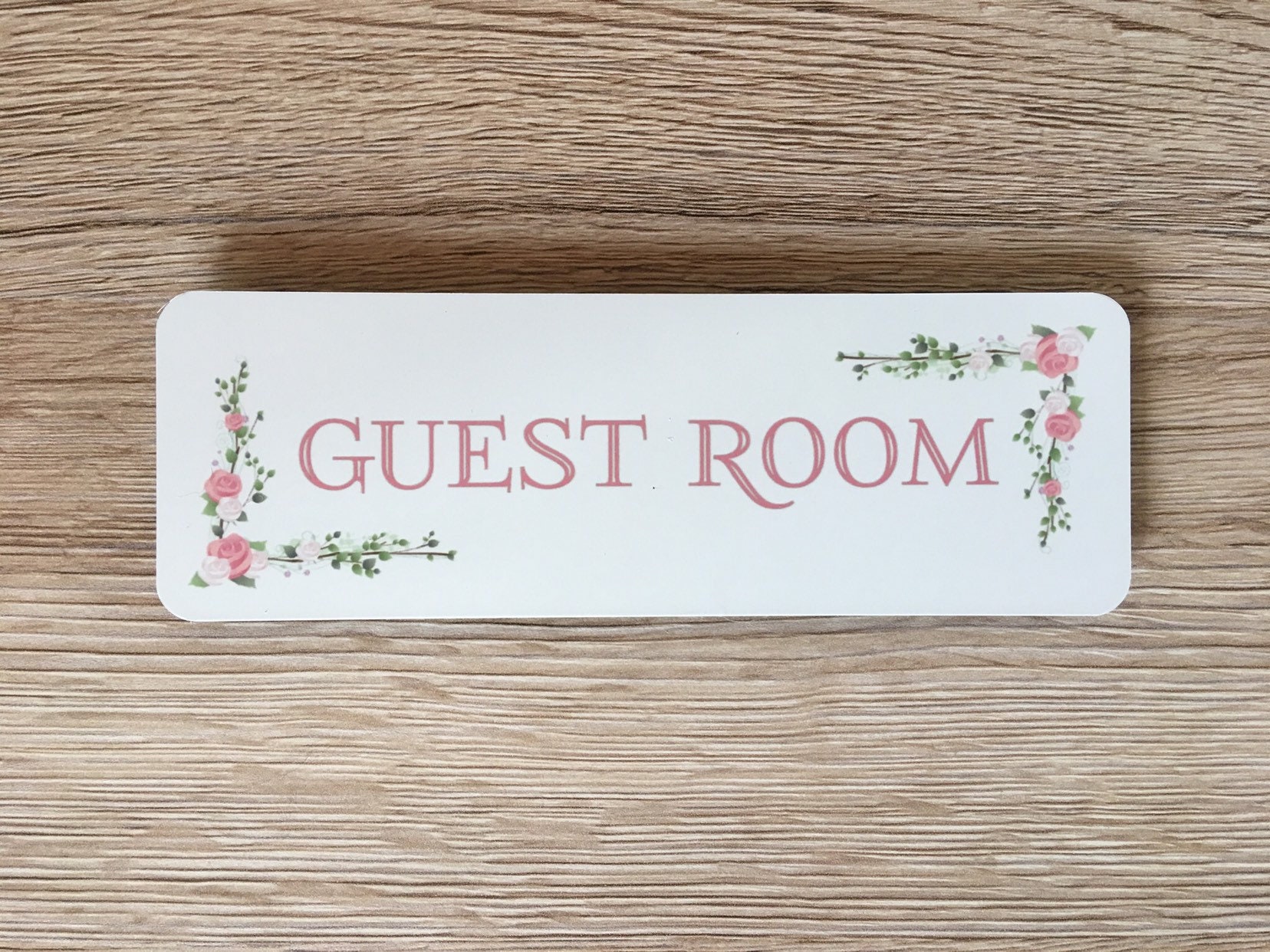 ROSEBUD ROOM or Door Sign: Cottage Chic Floral Design With Add | Etsy