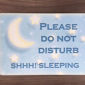 SHH! SLEEPING: PERSONALISED Baby, Child or Adult Hanging Custom-made ...