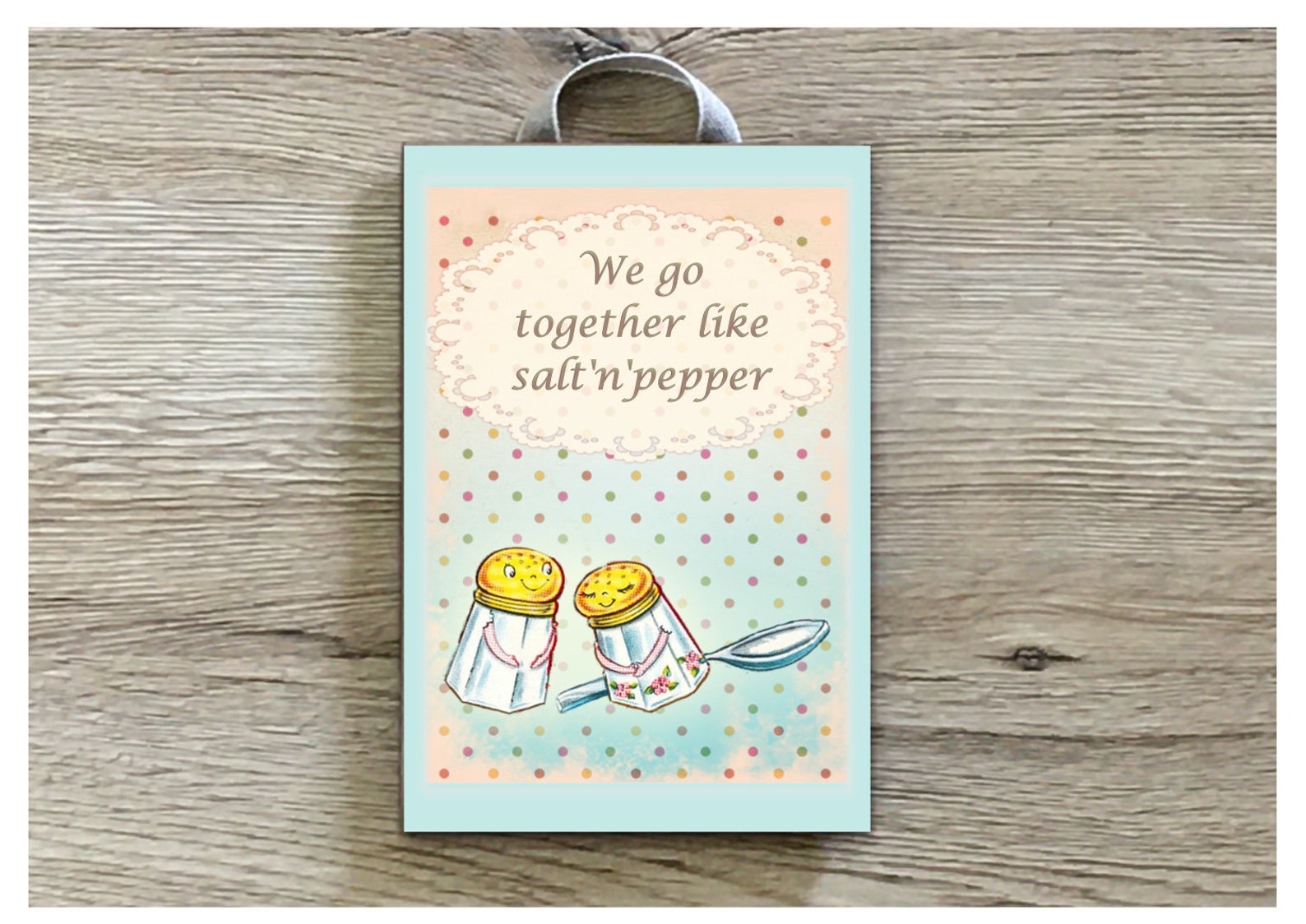 SALT 'N' PEPPER Vintage Metal Kitchen Sign With a Personalisation ...