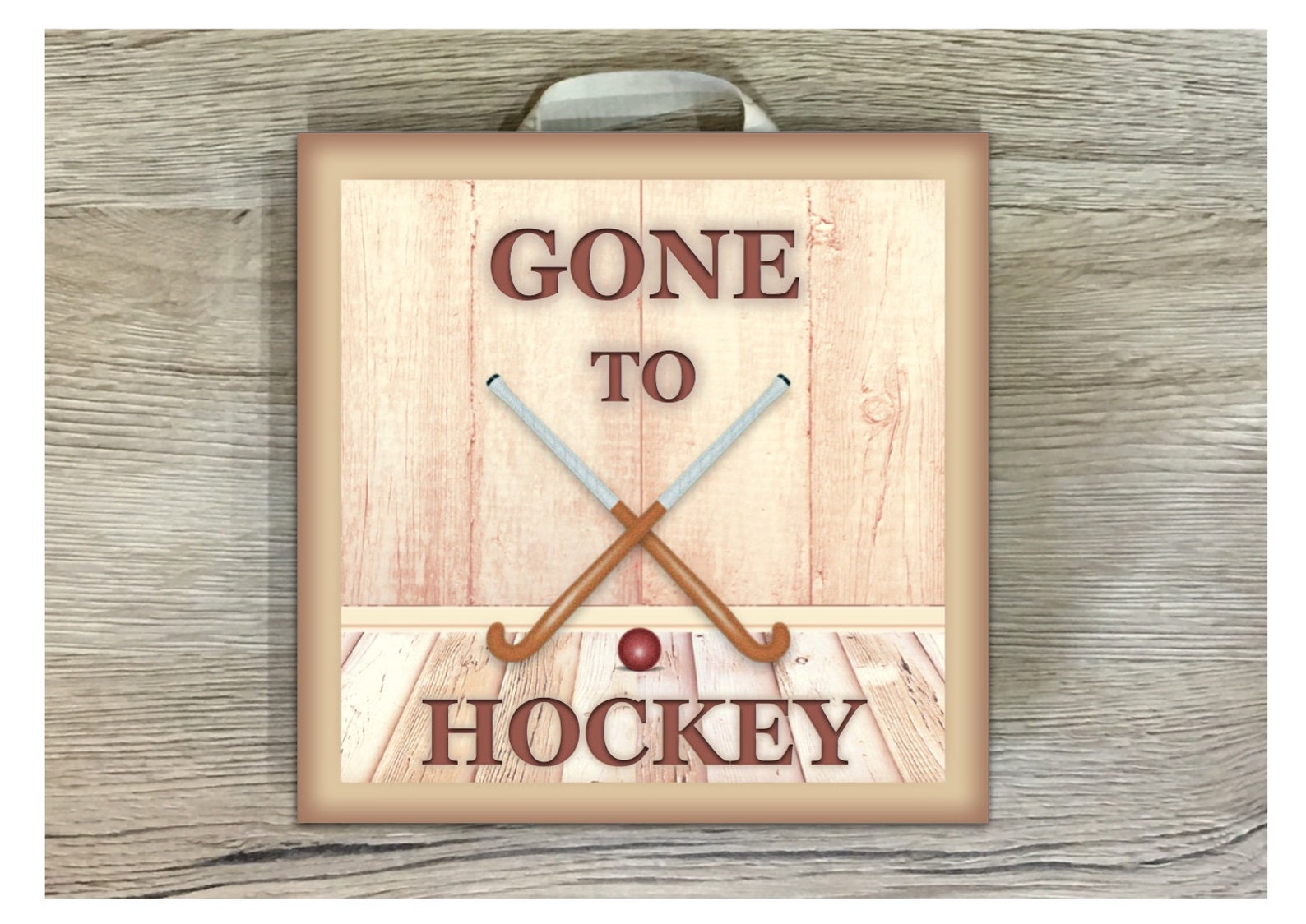 HOCKEY SIGN Custom-made Wood or Metal Personalised Plaque: Add Own Text ...