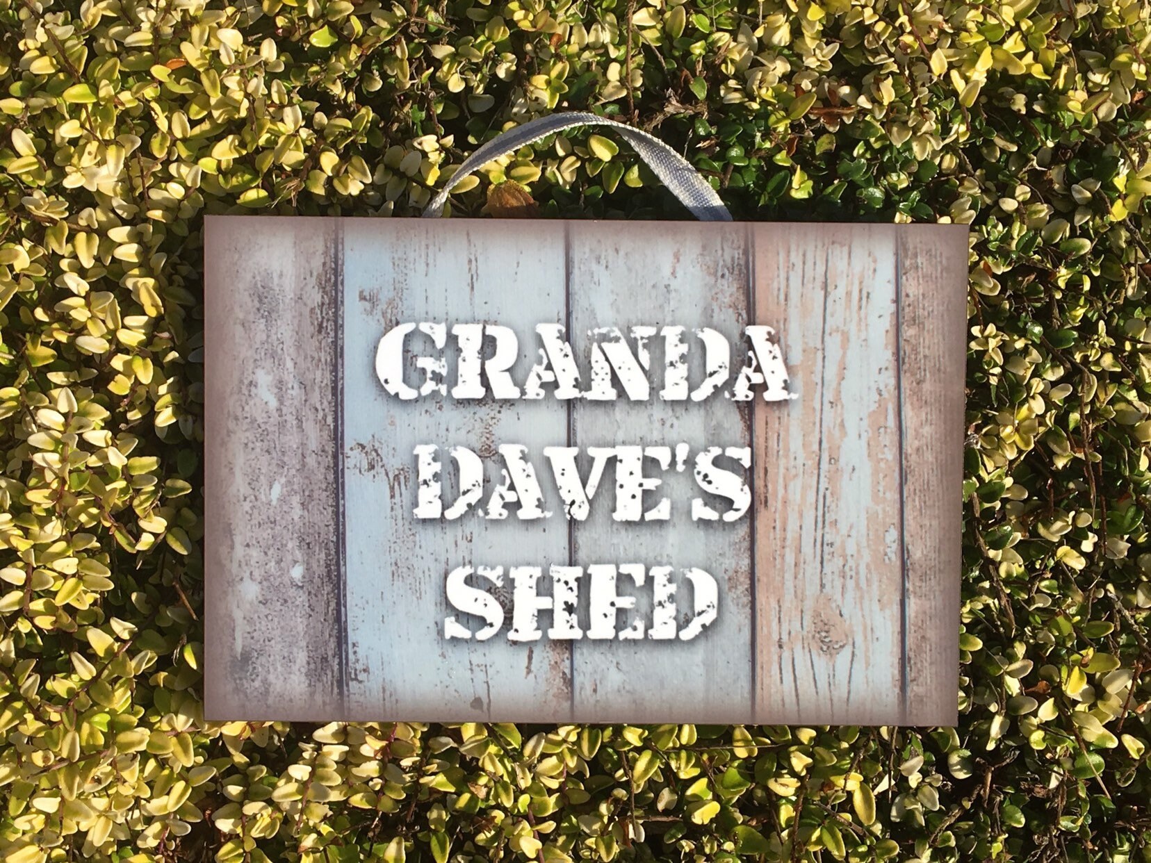 Grandad's Shed or Dad's Shed Rustic Shabby Chic Metal or Wood Sign: Add ...