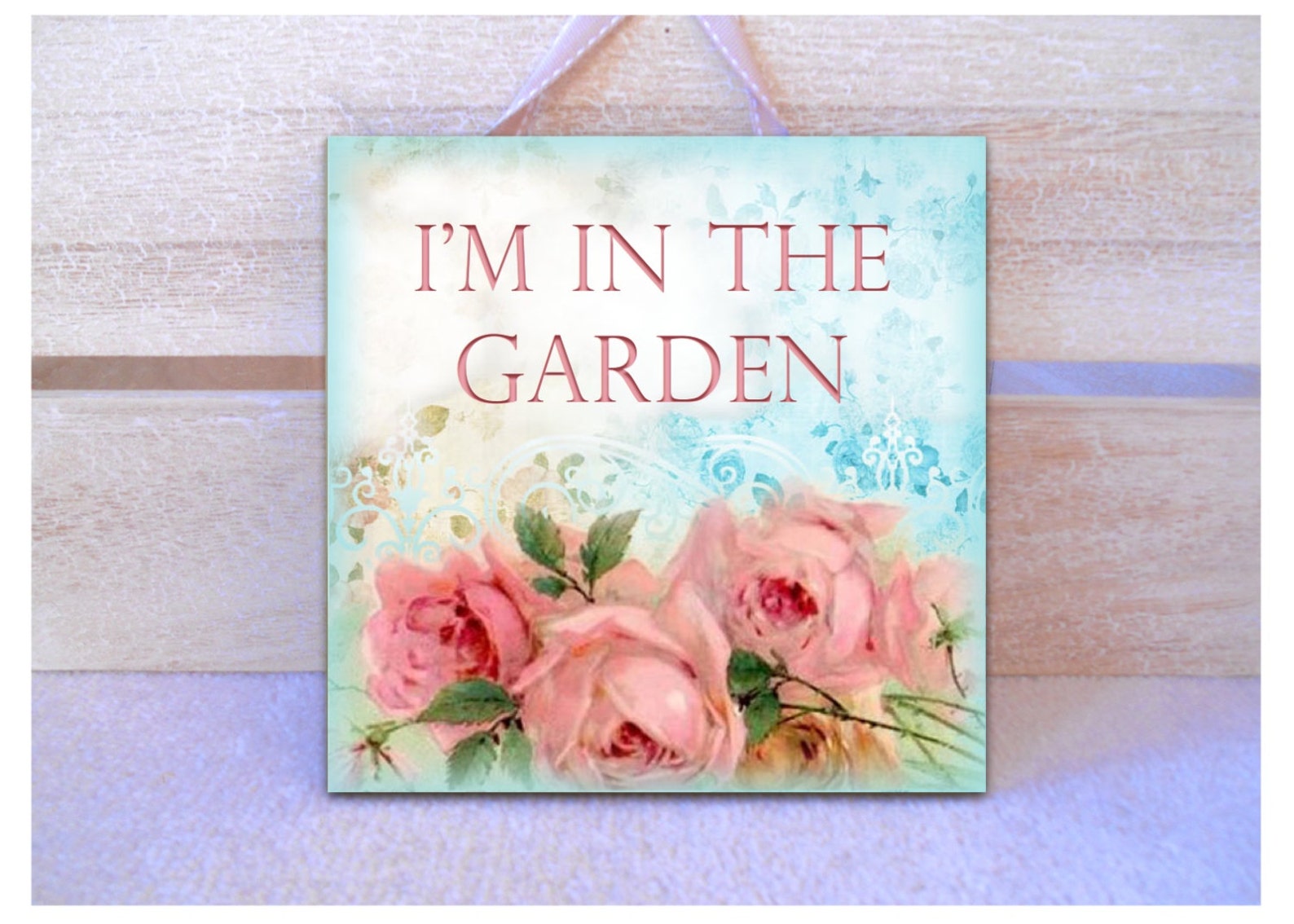 I'm in the Garden Hanging Sign Metal or Wood Gardening | Etsy